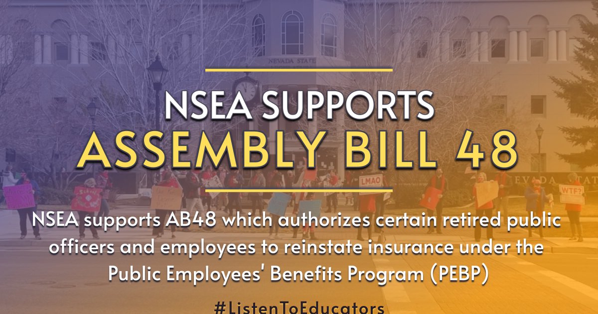 Memo: NSEA Supports Assembly Bill 48 | Nevada State Education Association