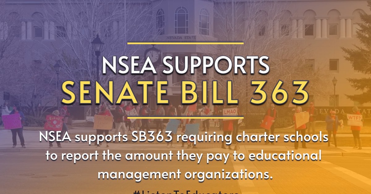 Memo: NSEA Supports Senate Bill 363 | Nevada State Education Association